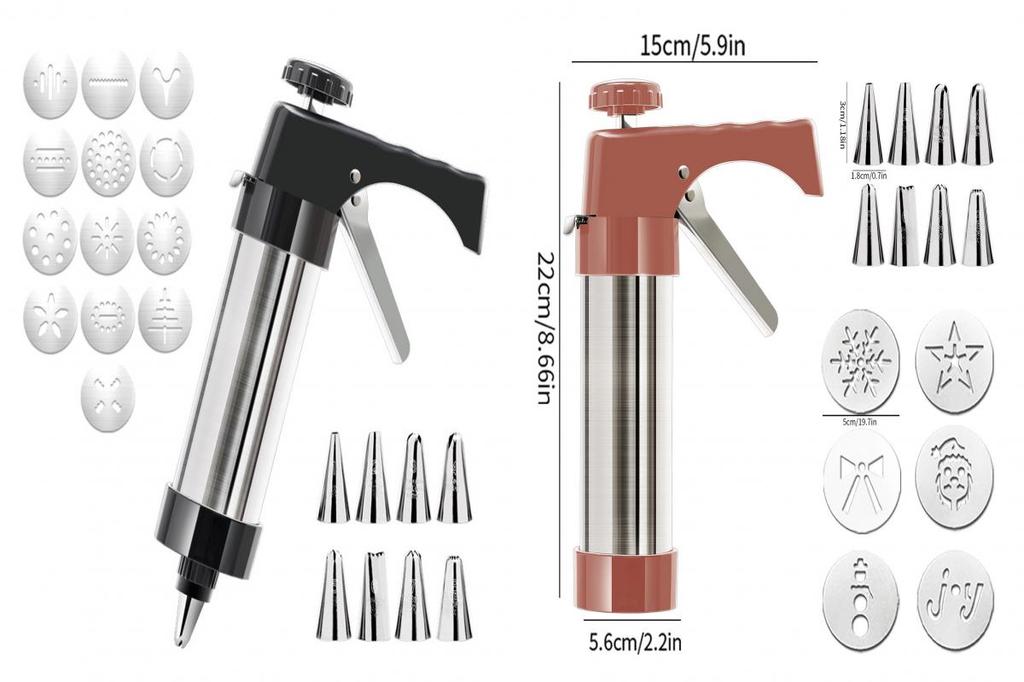 Ergonomic Cookie Press Stainless Steel Cookie Press Cookie Press Maker ...