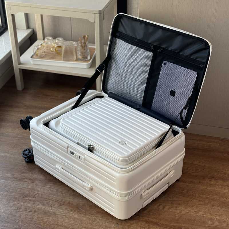 Side Open Extendable Luggage 80cm Ultra-Light Trolley Case 67cm ...