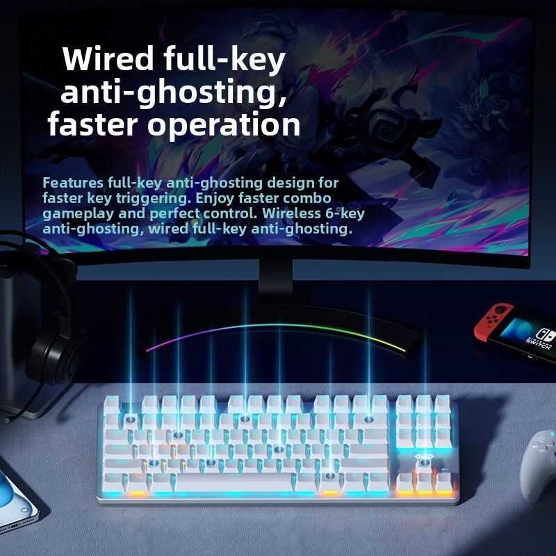 Gaming AULA Keyboard For PC And Laptop Contour Side Printing Wired ...
