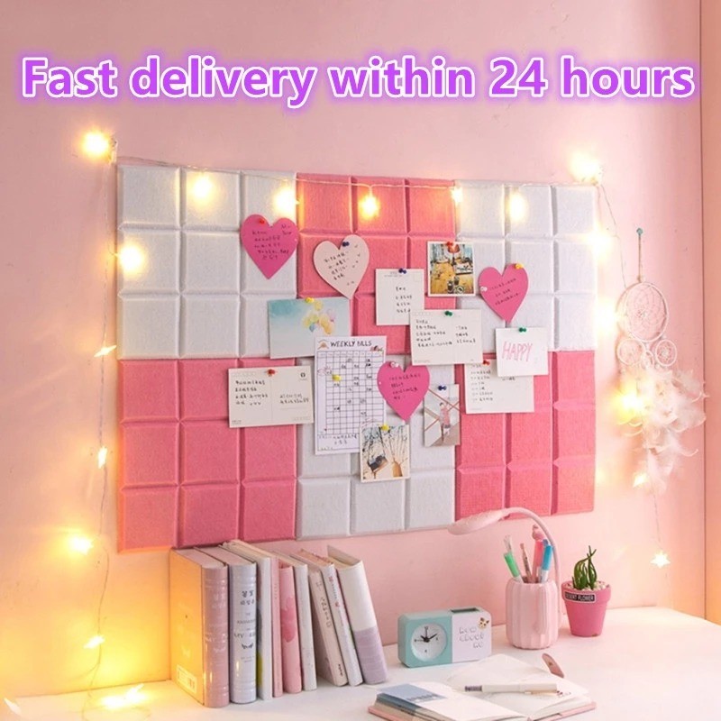 30x30cm Felt Background Board DIY Grid Nordic Square Bulletin Cork ...