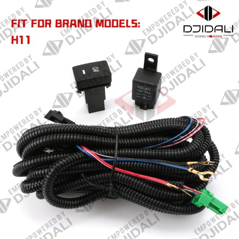 TBPH H11 12V 40A Relay TBB Fog Light Wiring Harness Sockets Wire LED ...