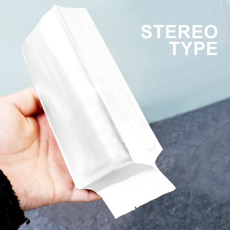 50pcs White Top Open Heat Seal Vacuum 3D organ pure Aluminium Foil Tea ...