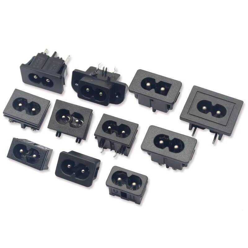 Industrial Electrical 2 Pin Male Small Socket Iec C8 Power Connector ...