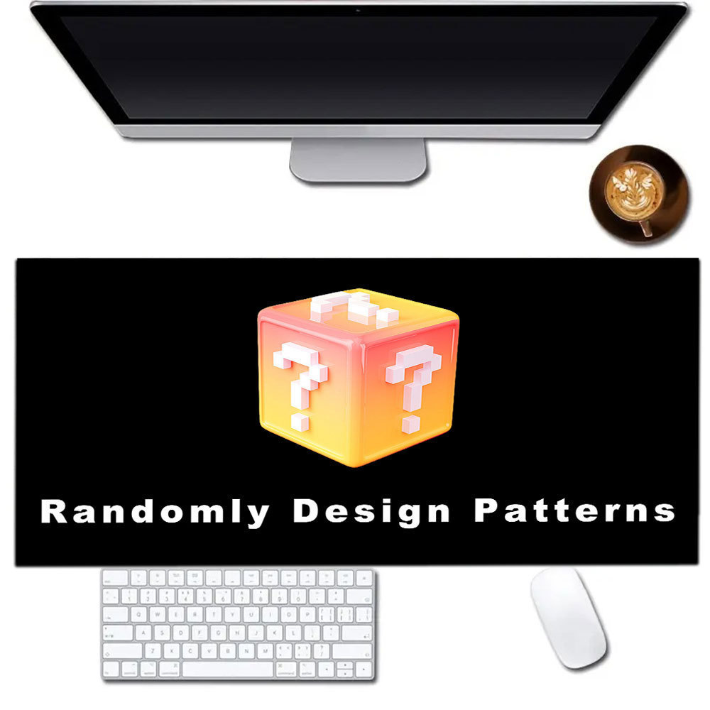 Random Desk Mat Smooth Extended Large Computer Mousepad Gaming keyboard ...
