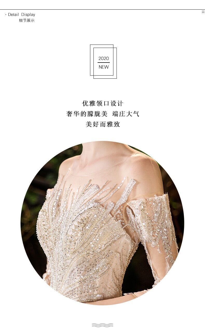 Long Sleeve Wedding Dress Forest Fantasy Fairy Tale Gown for Bride ...