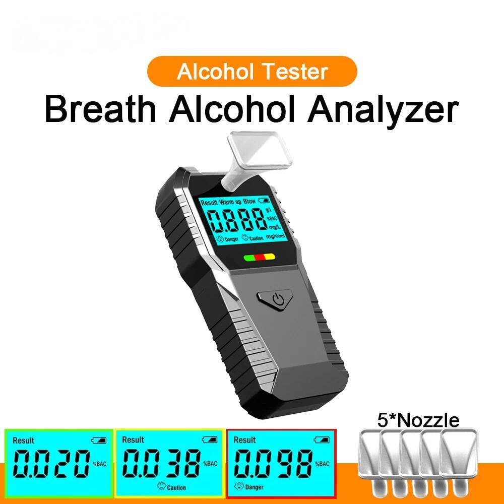 Portable Alcohol Tester with Voice Broadcast with LCD Display ...