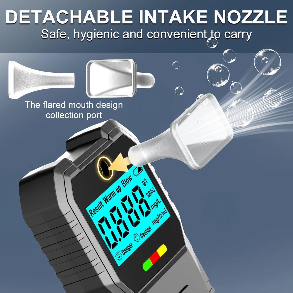 Portable Alcohol Tester with Voice Broadcast with LCD Display ...