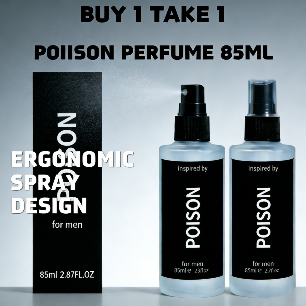 【Buy 1 Take 2】Poison Perfume 85ml Body Spray For Men 30% Oil Based Long ...