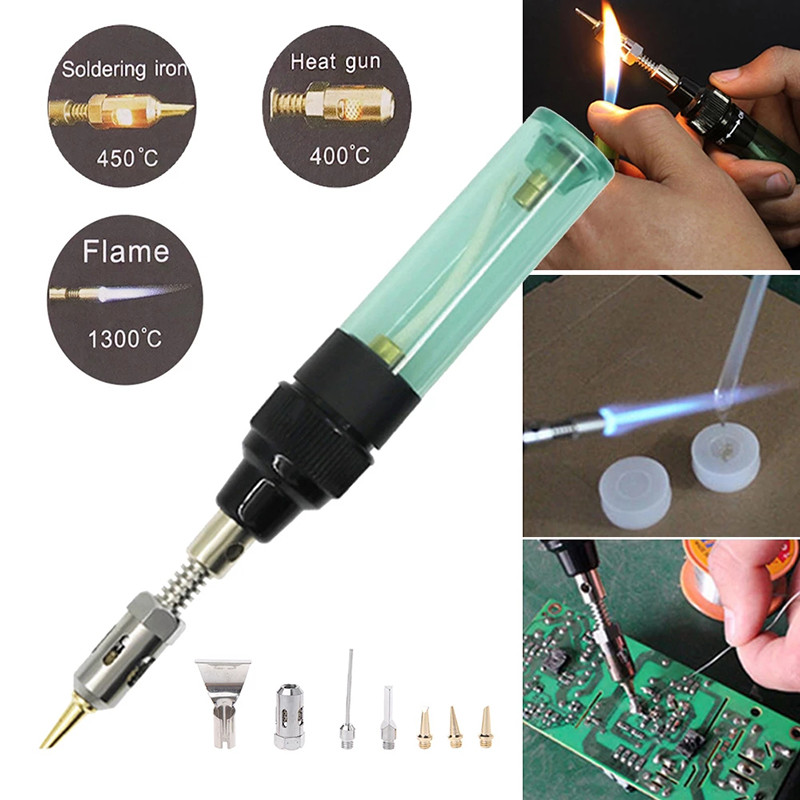 1300°C Cordless Tip Tool set 3-in-1 Butane Gas Soldering Iron ...