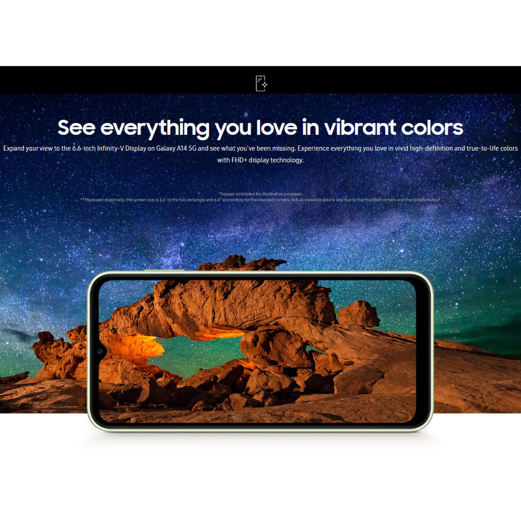 Galaxy A14 5G｜6GB RAM + 128GB ROM｜MediaTek G80 Max｜6.6″ FHD+ Display ...