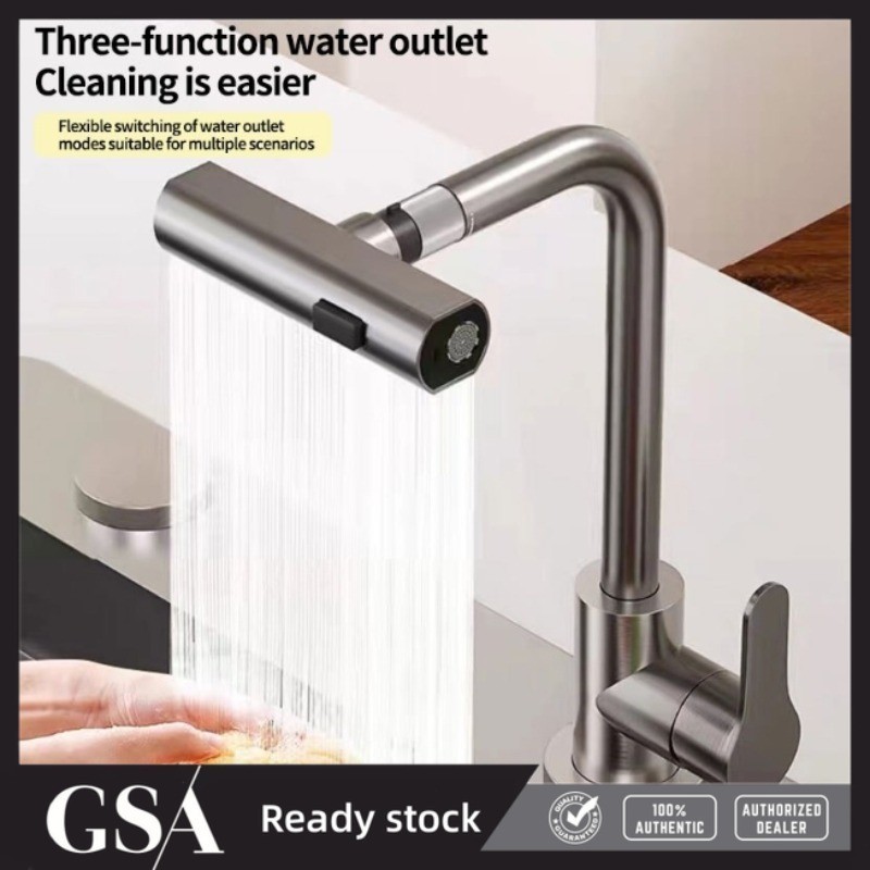 Faucet Cold Water Tap Rotatable Durable Easy Kitchen Faucet Stainless ...