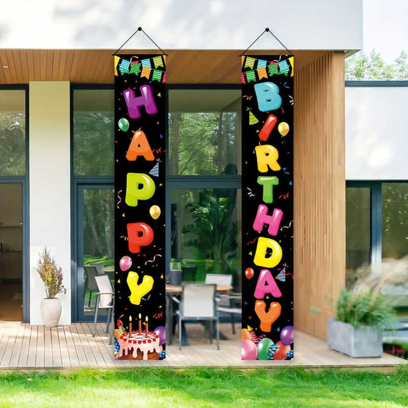 Colorful Porch Logo, Birthday Banner, Happy Birthday Gate 37B | Shopee ...