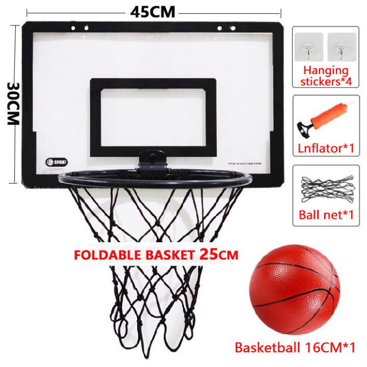 Mini Basketball Hoop Set with Free Basketball & Pump, Indoor Outdoor ...