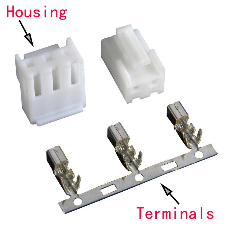 50Pcs VH 3.96MM 2P 3P 4P 5P 6P 7P 8P 9P 10P Female Housing Terminals ...