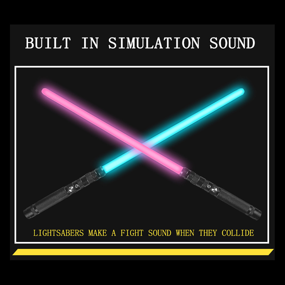 Metal Lightsaber LED Flashing Stick - RGB Color Changing Light Saber ...