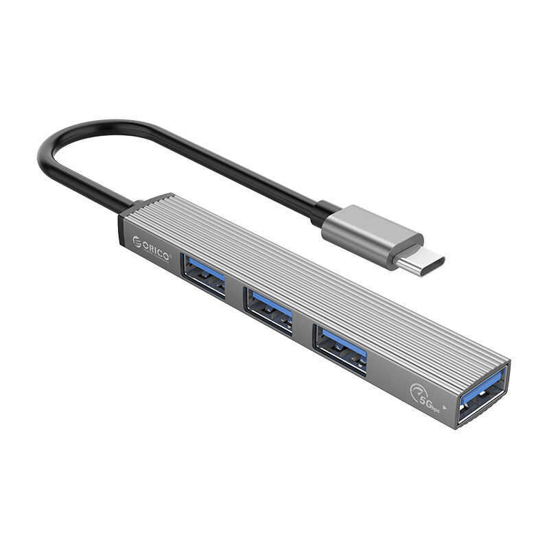 B ORICO Ah-13 4 In 1 Aluminum Ultra Slim Type-C To Usb3.0 2.0 HUB ...