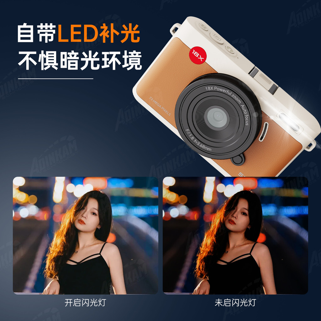 5K HD Pixel Dual Camera Touch Screen ccd Digital Camera Student Campus ...