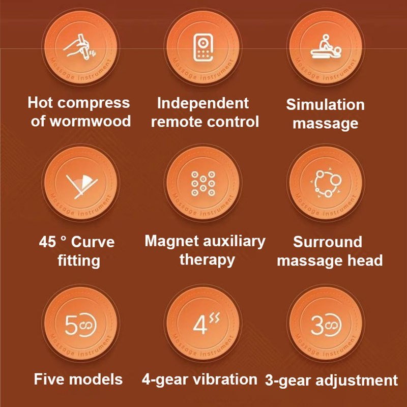 Back massager electric Massager for Back Pain 3 gears Vibration/magnet ...