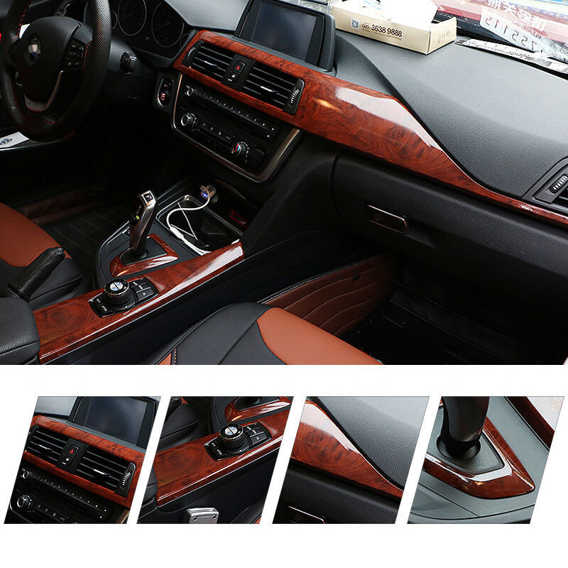 Glossy Wood Grain Vinyl Film 30cm x 100cm 200cm Car Interior Sticker ...