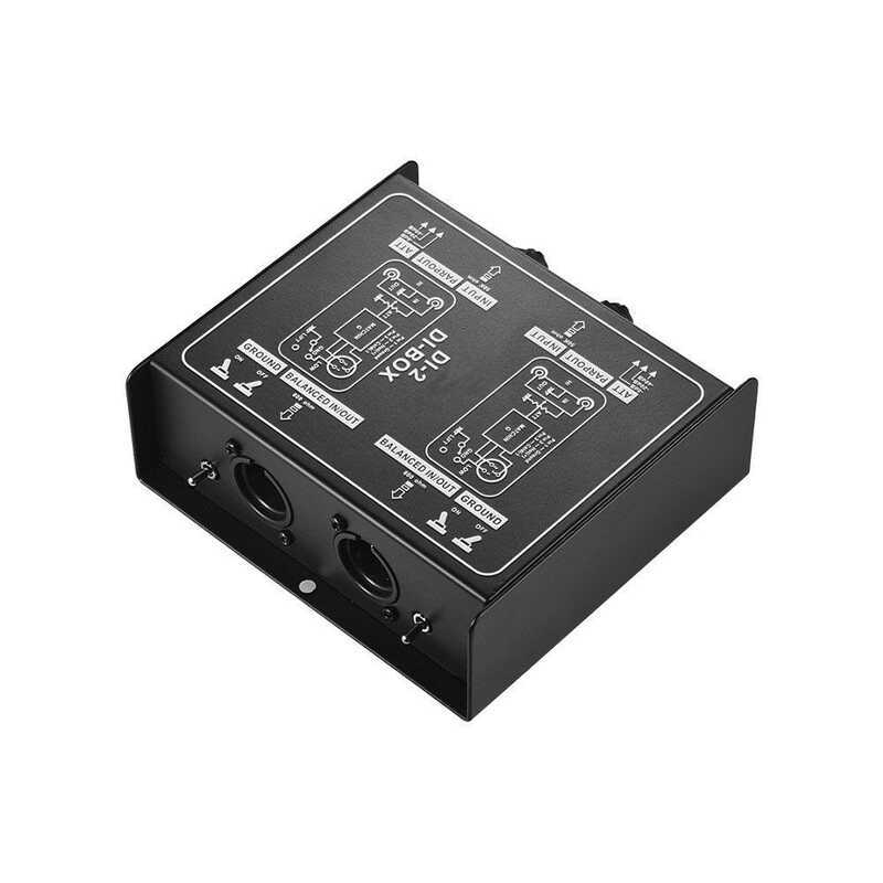 LEKATO Passive DI 2 Channel Low Noise XLR Output Jacks Audio Converter ...