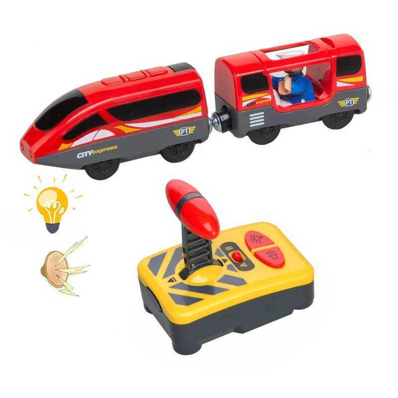 RC Kids Electric Train Set Locomotive Magnetic Train Diecast Slot Toy ...