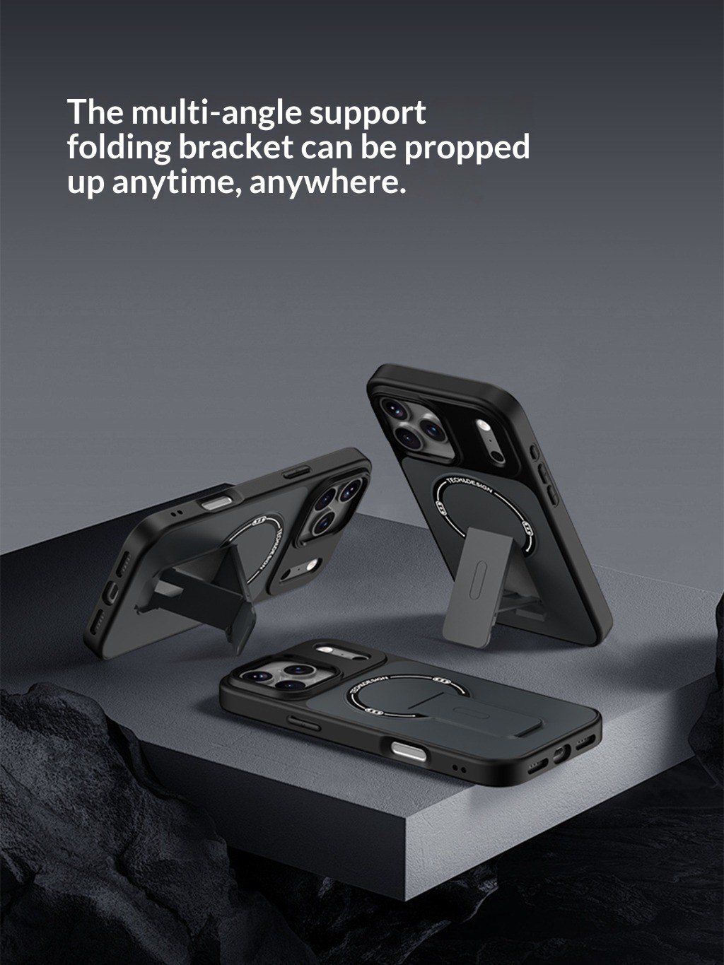 Flip Bracket Magnetic Acrylic Phone Case for IPhone 17 Pro Max 17Air 13 ...