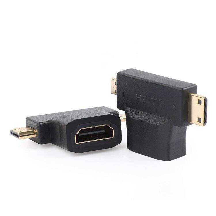 Micro/Mini Male to Standard HDMI Female 2-in-1 Adapter HD Cable ...