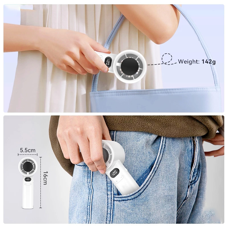 【⚡Flash Sale】Handheld Turbo Fan Portable 4000mAh Rechargeable Strong ...