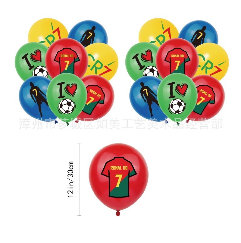 Cristiano Ronaldo Soccer Birthday Theme Party Decorations Banner Cake ...