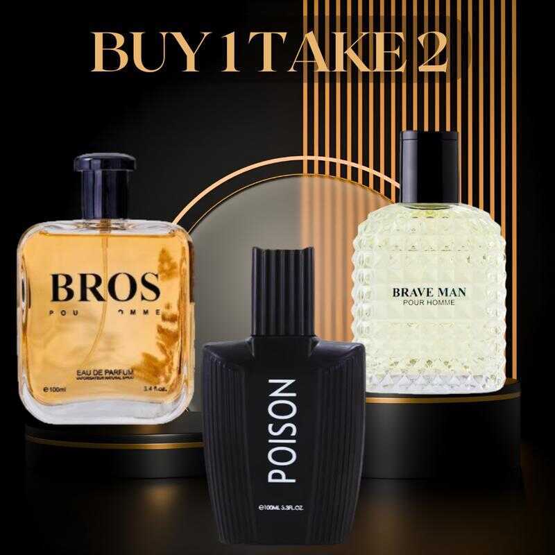 4 (Buy 1 TAKE 2 BROS PERFUME BRAVE MAN SEXY POISON MENS LUXURY Long ...