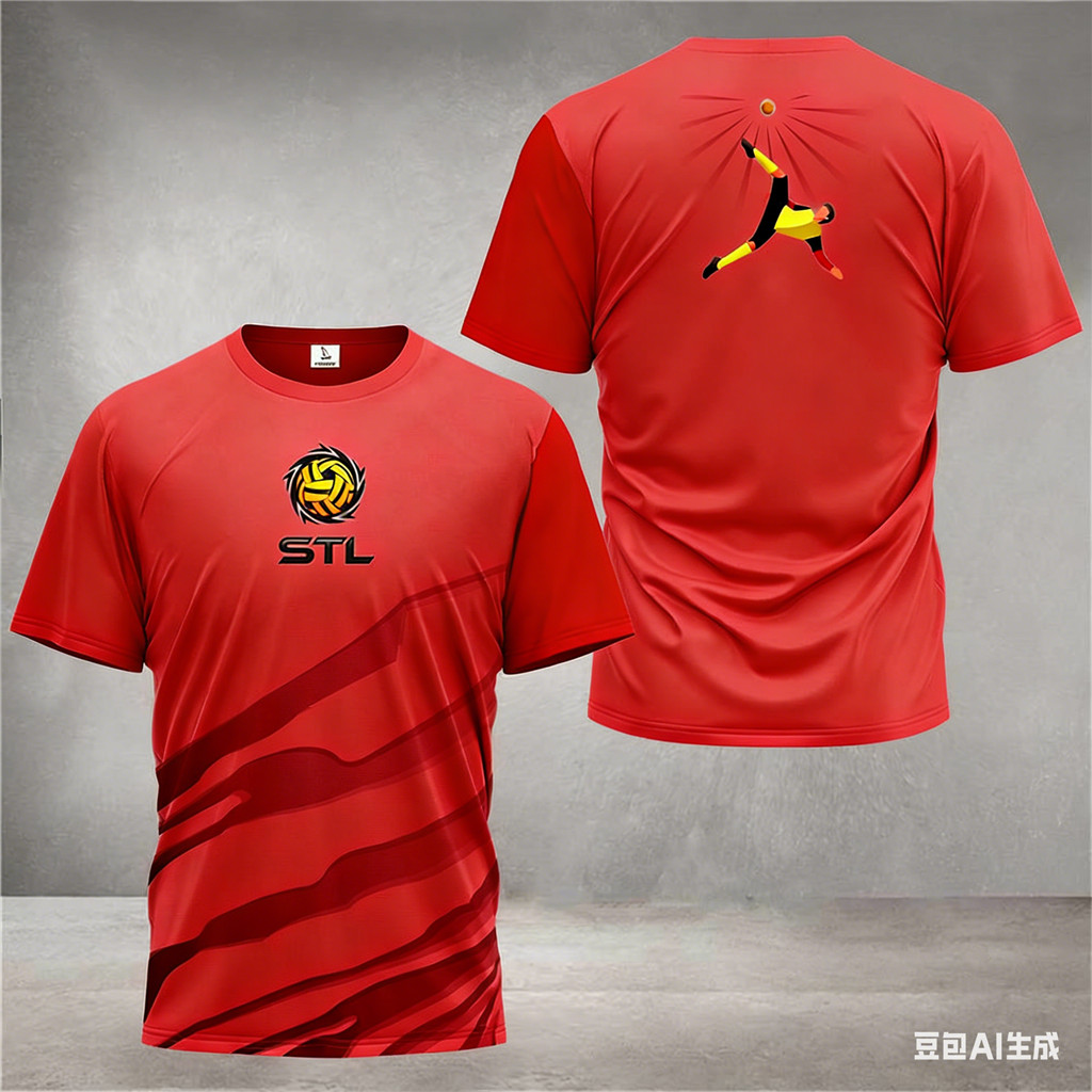 【READY STOCK】BAJU STL Sepak takraw Athletic Short Sleeve Quick Dry T ...