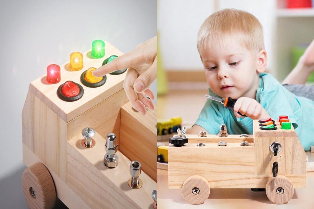 Fine Motor Skills Screwdriver Board Wooden Car Screwdriver Board Set ...