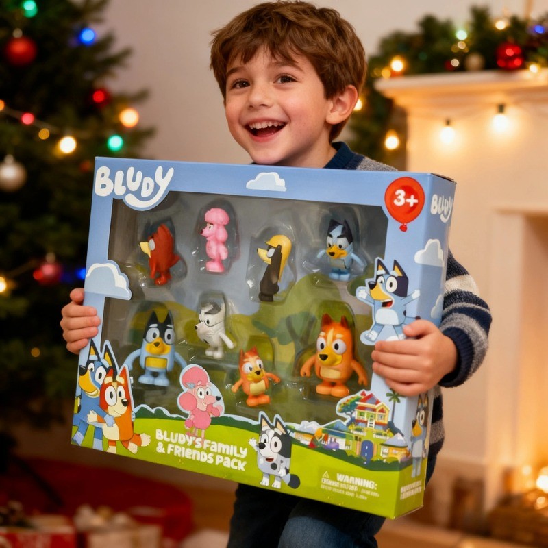 Bluey Anime Bingo Bandit Chilli Action Figure Toy Set Family And School ...