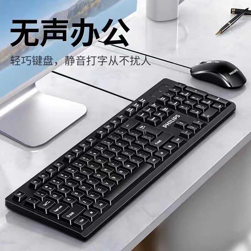 Philips Wired Keyboard for Computer Desktop Laptop Office Business ...