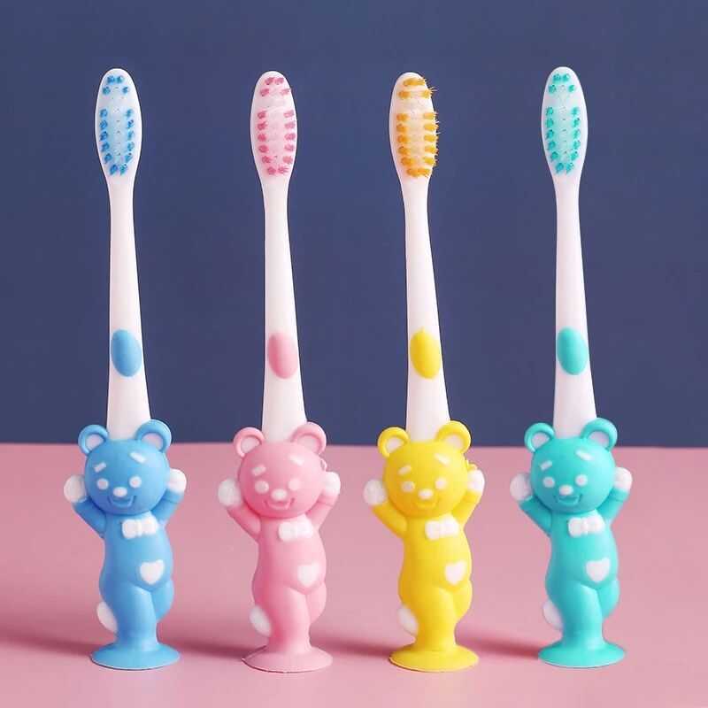 JYL 4 Pcs Childrens Soft Cute Bear Rabbit Brush Dental Care Baby With ...