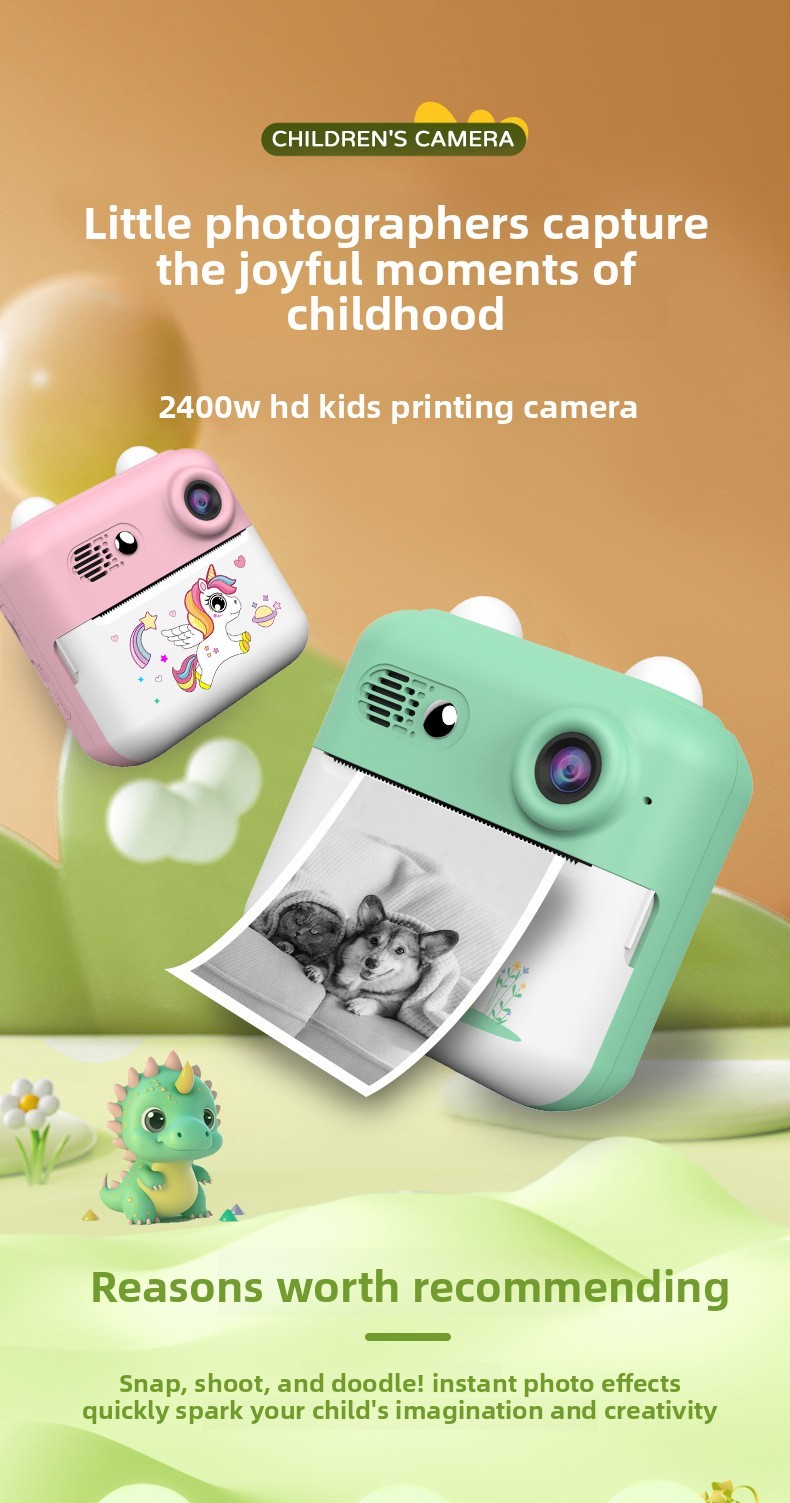 Cross-border New High-definition Children's Polaroid Mini Photo Video ...