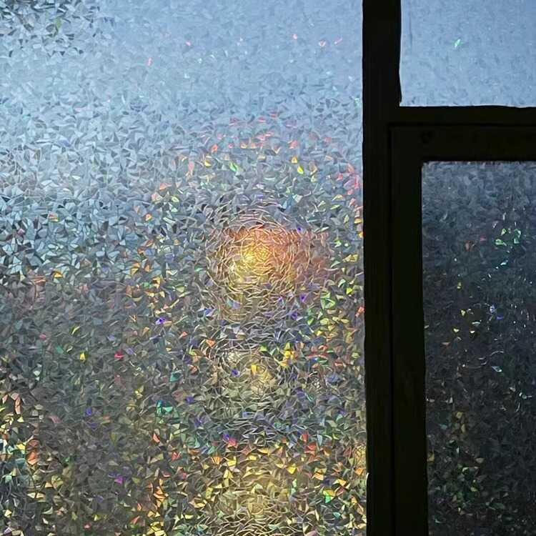 Colorful Film Translucent Opaque Window Anti-Peeping Sticker Refractive ...