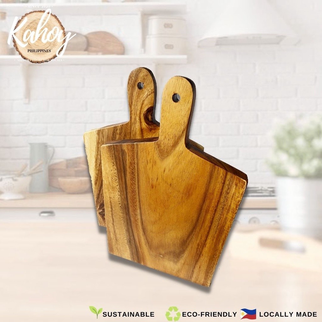 KAHOY Acacia Wooden Sangkalan, Cutting board, Chopping Board, Grazing ...