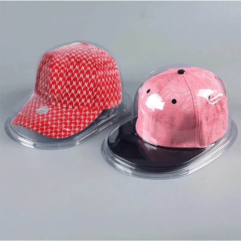 5pcs Cap Case Flat Curve Hats Plastic Transparent Cover Dust-proof Cap ...