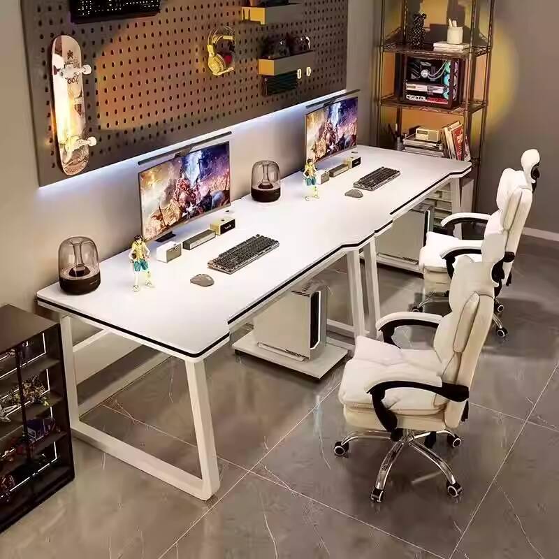 Double Computer Desk Desktop Home Long Desk Writing Desk Bedroom Couple ...