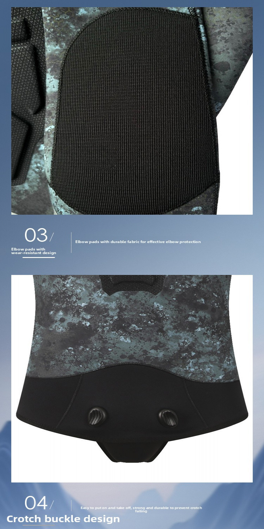 3.5mm professional fish hunting suit Camouflage Diving Suit Split Set ...