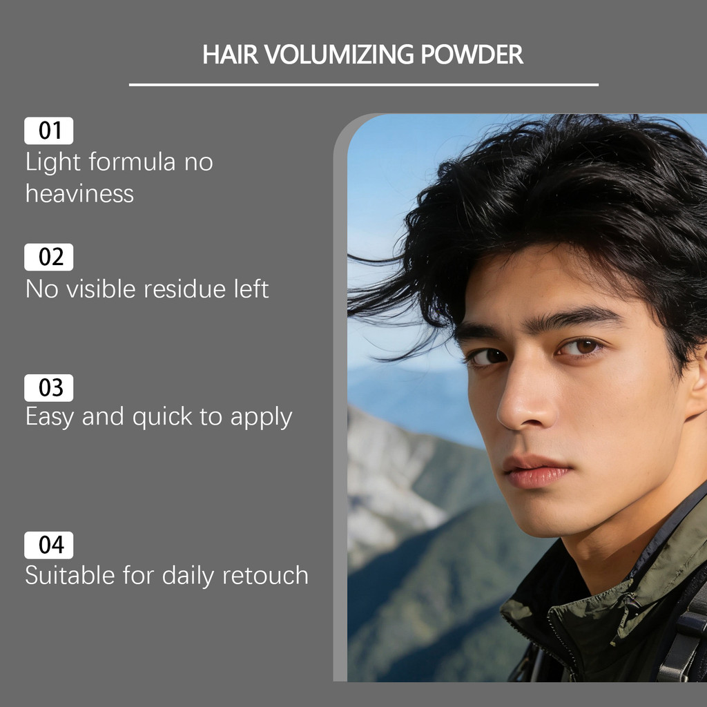 Men's Hair Volumizing Powder 10g - Instant Lift & Texturizing with ...
