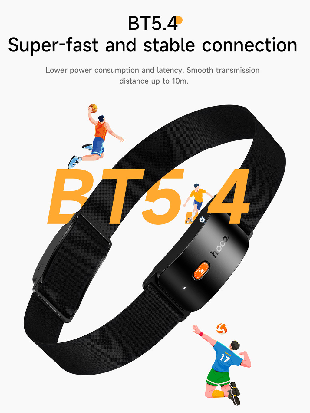 HOCO EA10 Hairband Sports Bluetooth Headset Bluetooth 5.4 Removable ...
