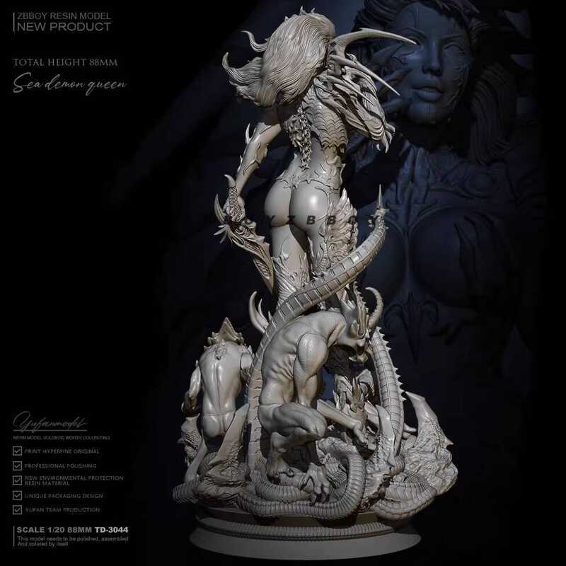 88Mm Zbboy Supervised Queen Of The Sea Resin Figure Female Soldier ...