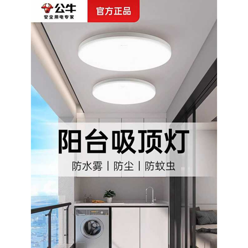 Bull LED Ceiling Balcony 2025 New Model Kitchen Three-Proof Round ...