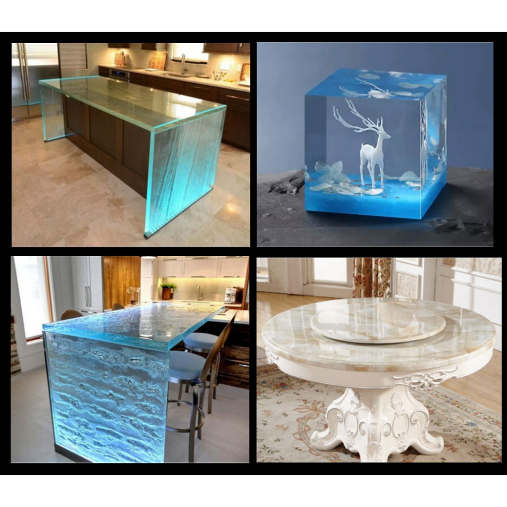 Epoxy Resin Set – 1kg Crystal Clear with Hardener (3:1 Mix) | For ...