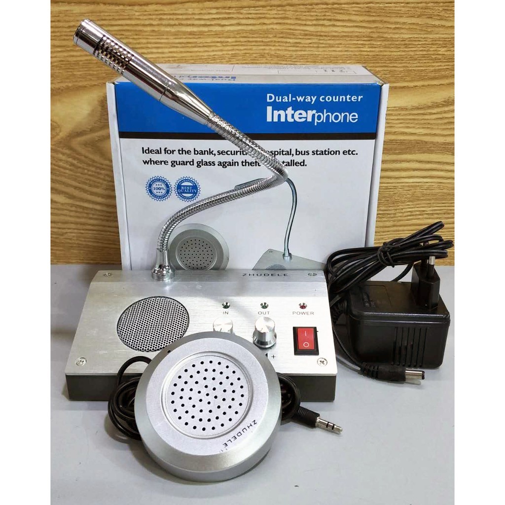 Dual Way Window Counter Bank Intercom Interphone | Shopee Philippines