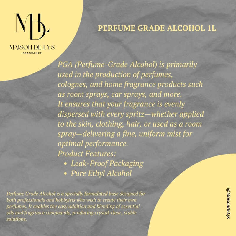 Perfume Grade Alcohol (Pga) 1L | Shopee Philippines