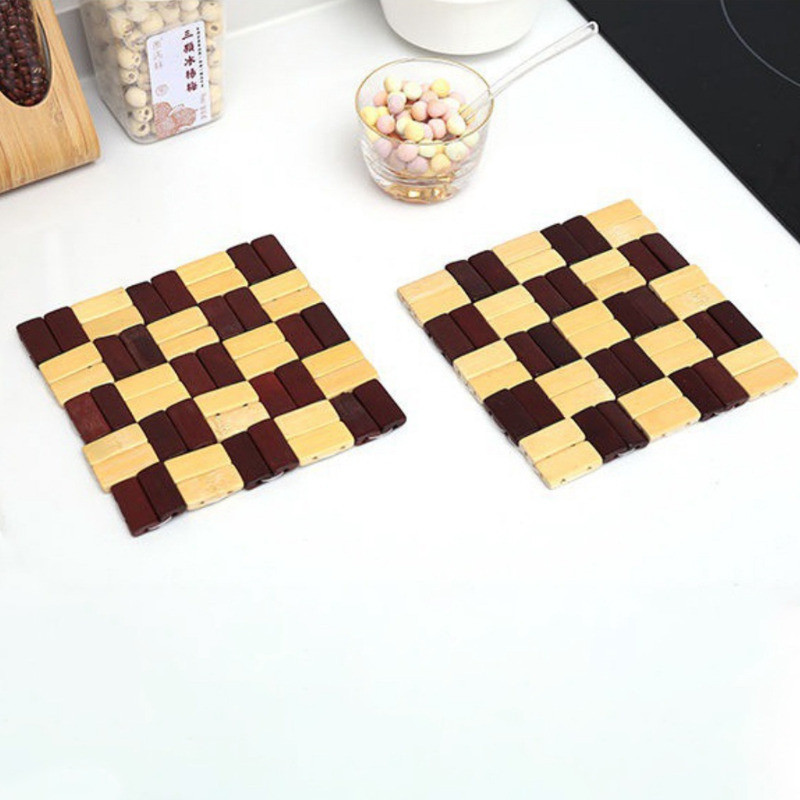 Multipurpose Bamboo Wooden Heat Pad Table Mat Heat Insulation Pot ...