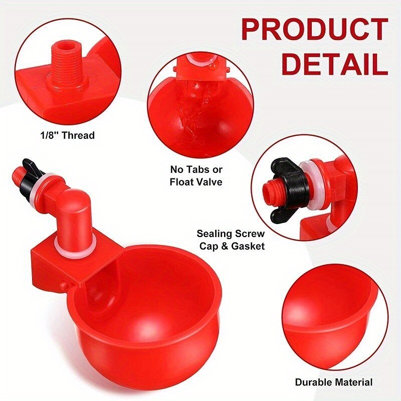 【50pcs】Chicken Drinking Bowl Automatic Poultry Chicken Drinking Bowl ...
